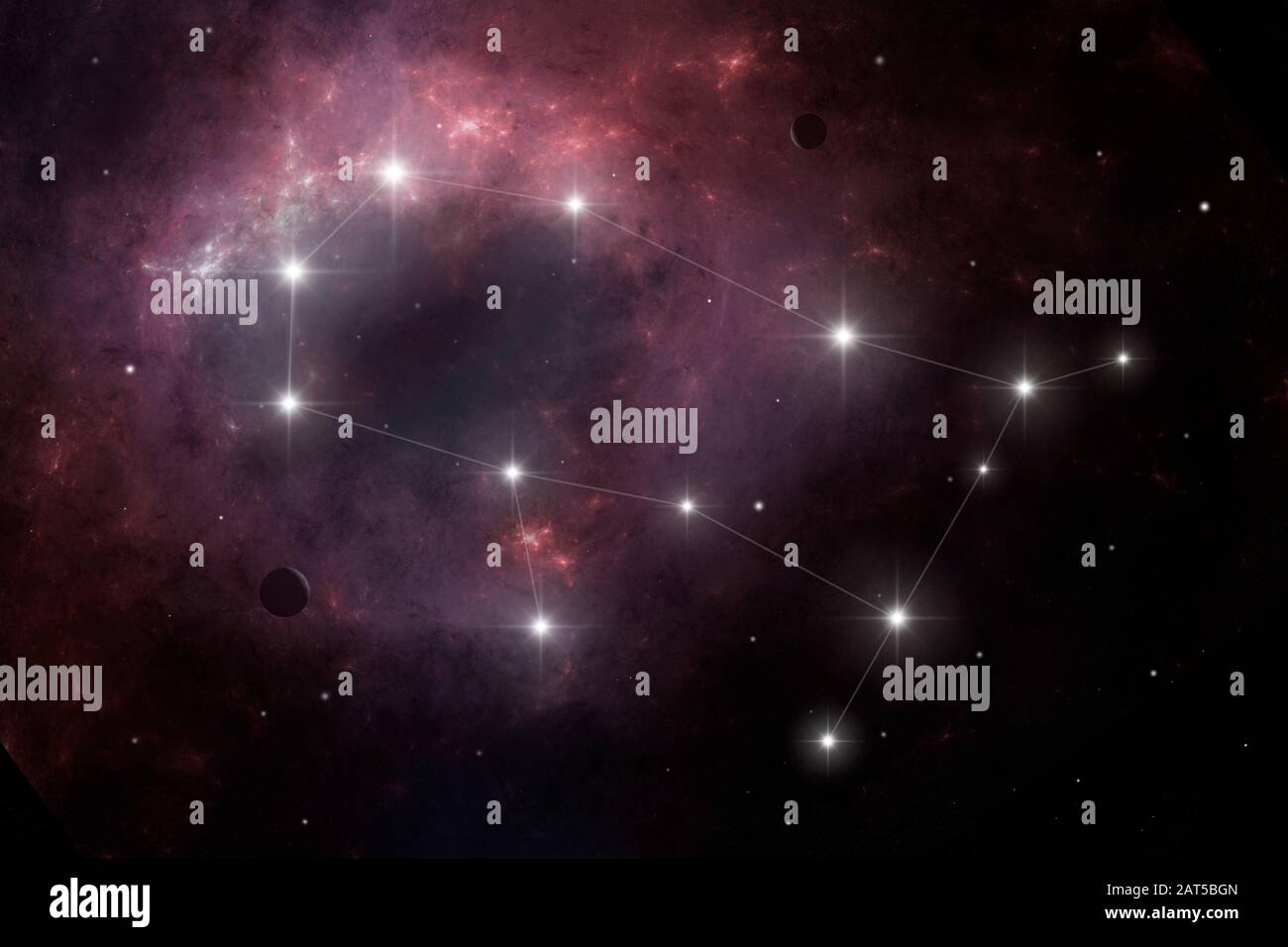 Gemini constellation and nebula Stock Photo - Alamy