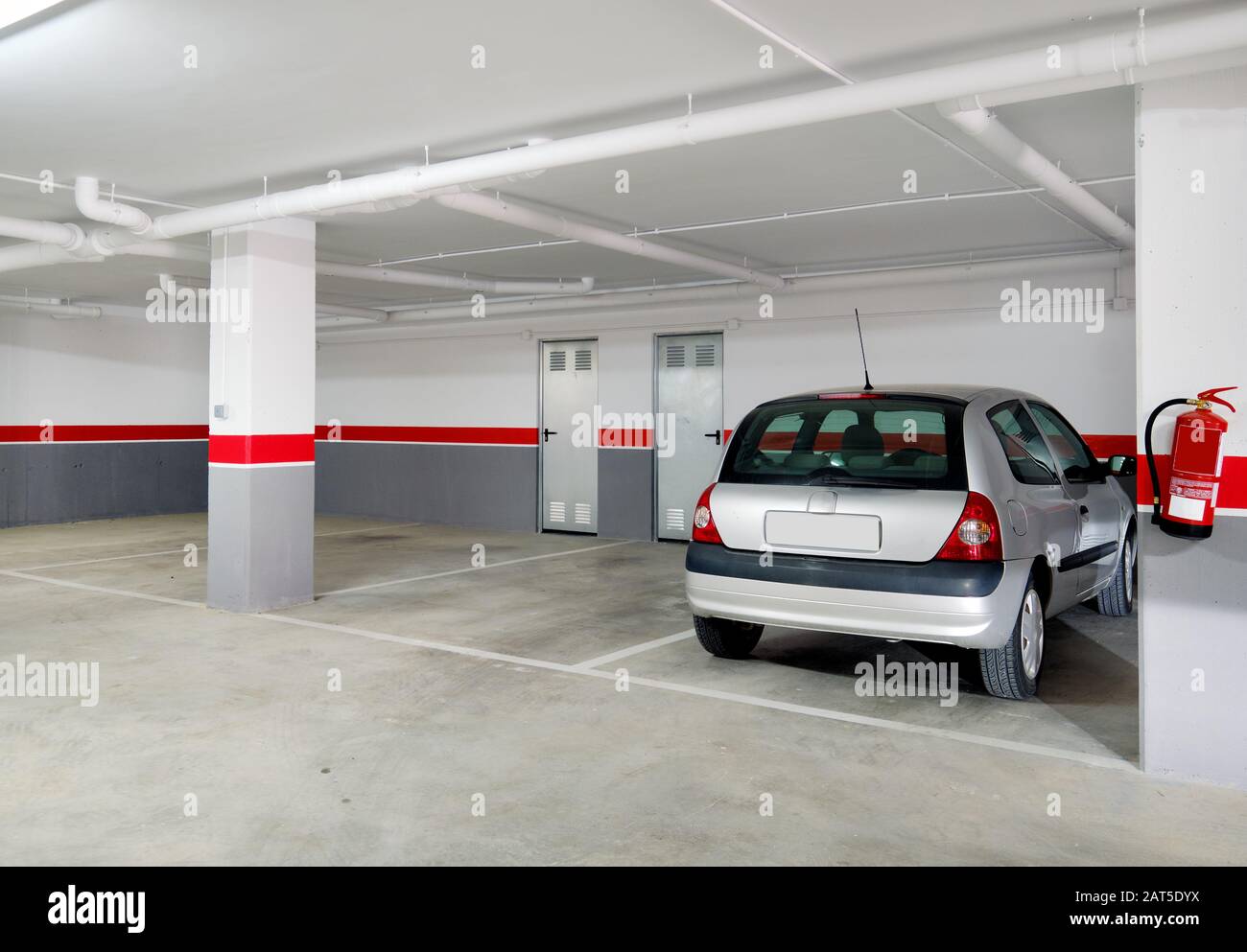 Inside of underground garage interior Stock Photo - Alamy