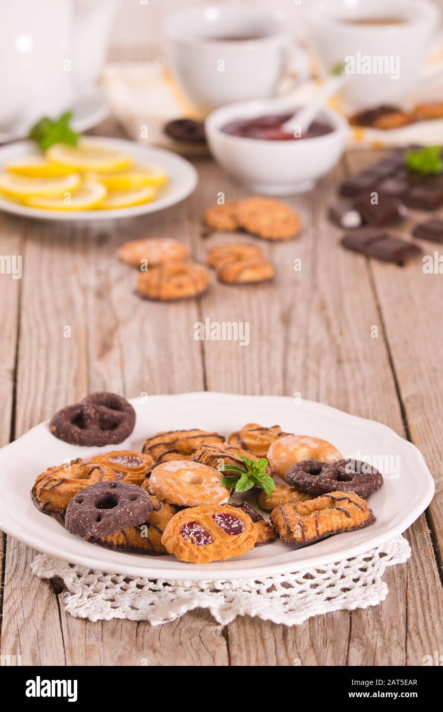 Shortcrust pastry biscuits Stock Photo - Alamy