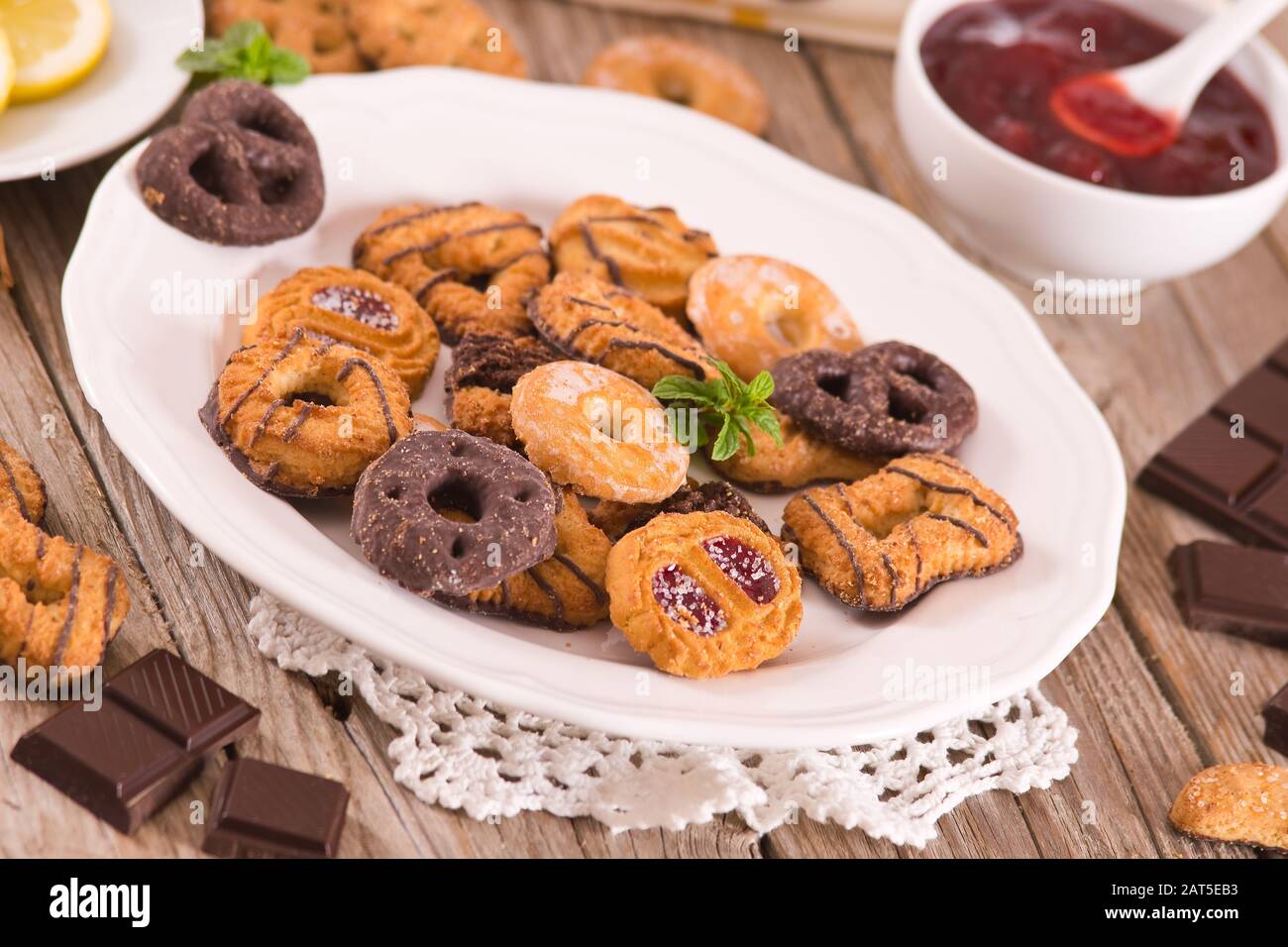 Shortcrust pastry biscuits Stock Photo - Alamy