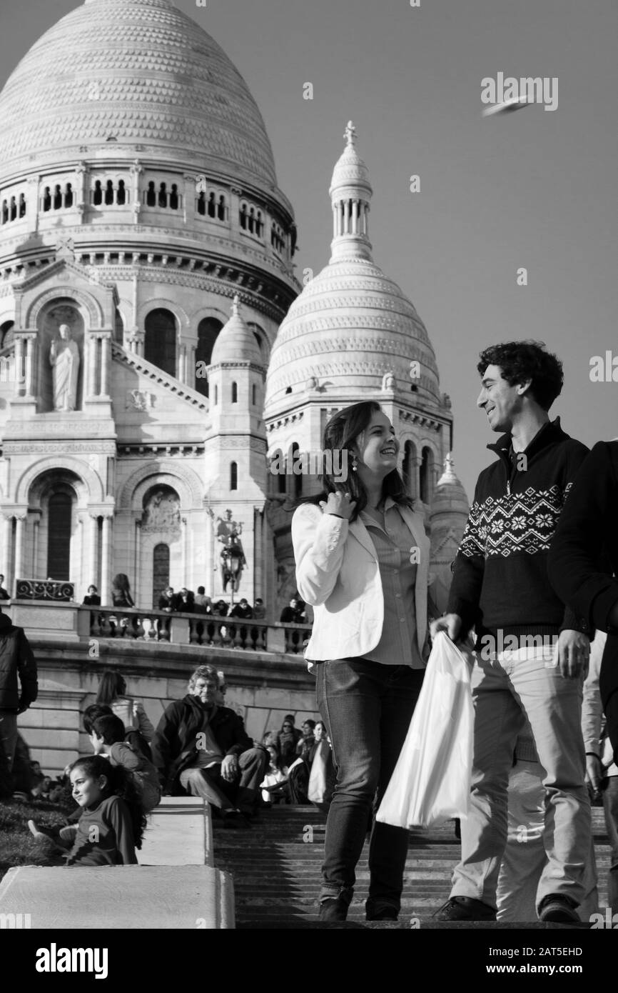 Tourists in the sunshine Black and White Stock Photos & Images - Alamy