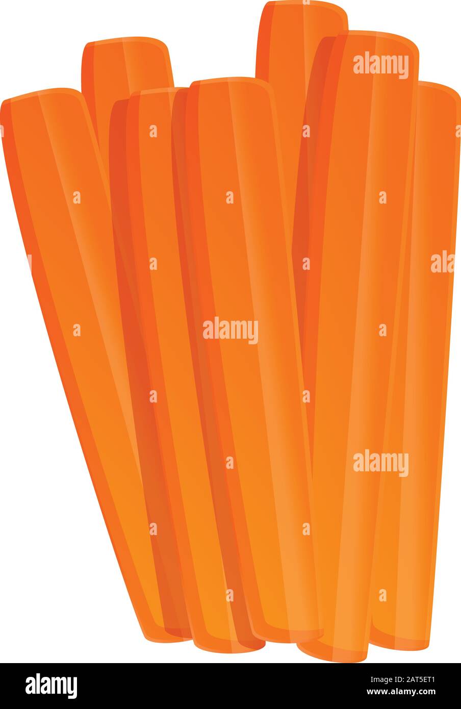 Carrot sliced sticks icon. Cartoon of carrot sliced sticks vector icon ...