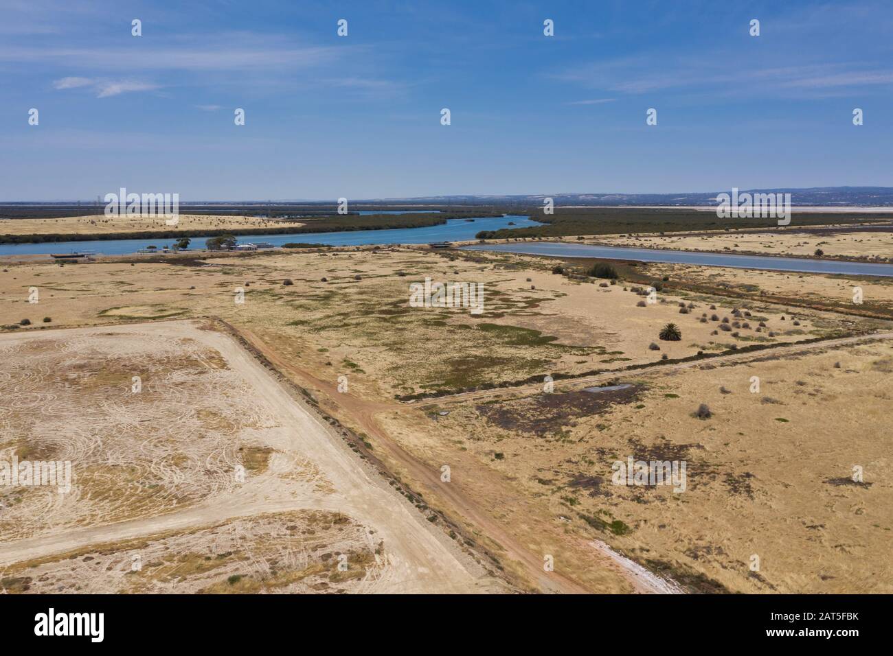Aerial view of an industrial zone in the Port Adelaide area of South ...
