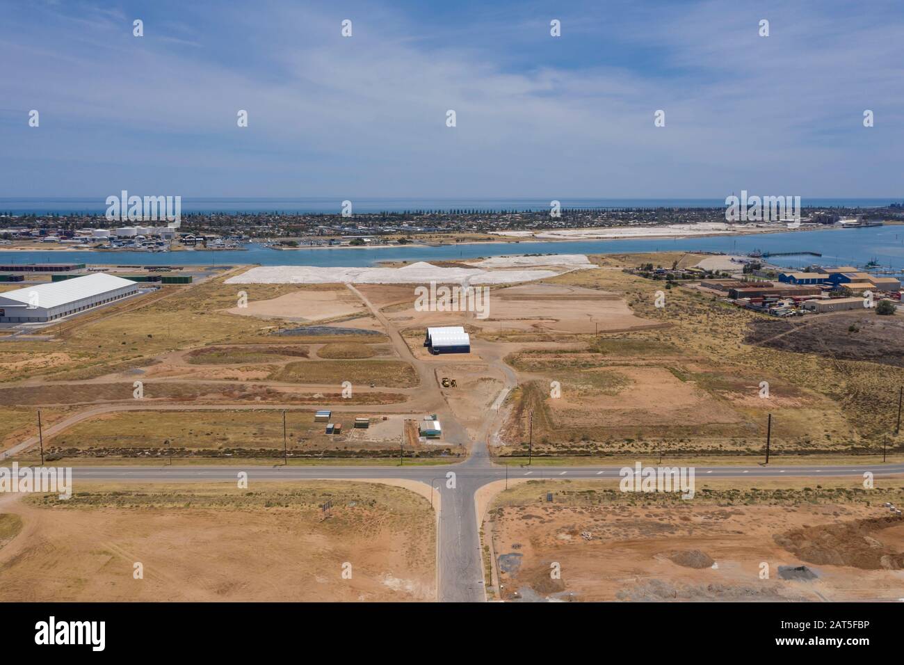 Aerial view of an industrial zone in the Port Adelaide area of South ...