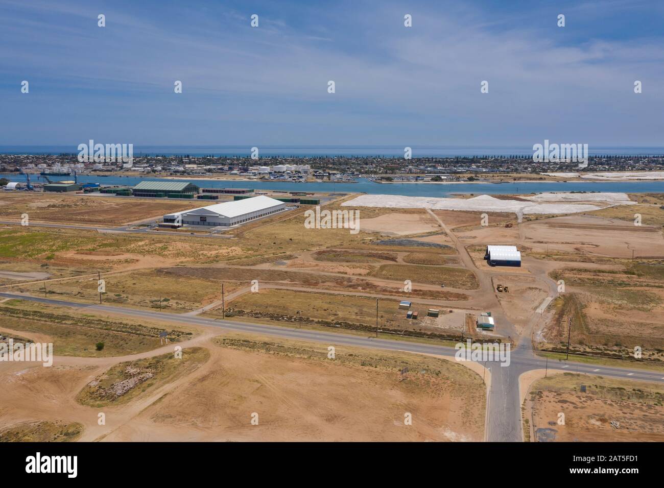 Aerial view of an industrial zone in the Port Adelaide area of South ...