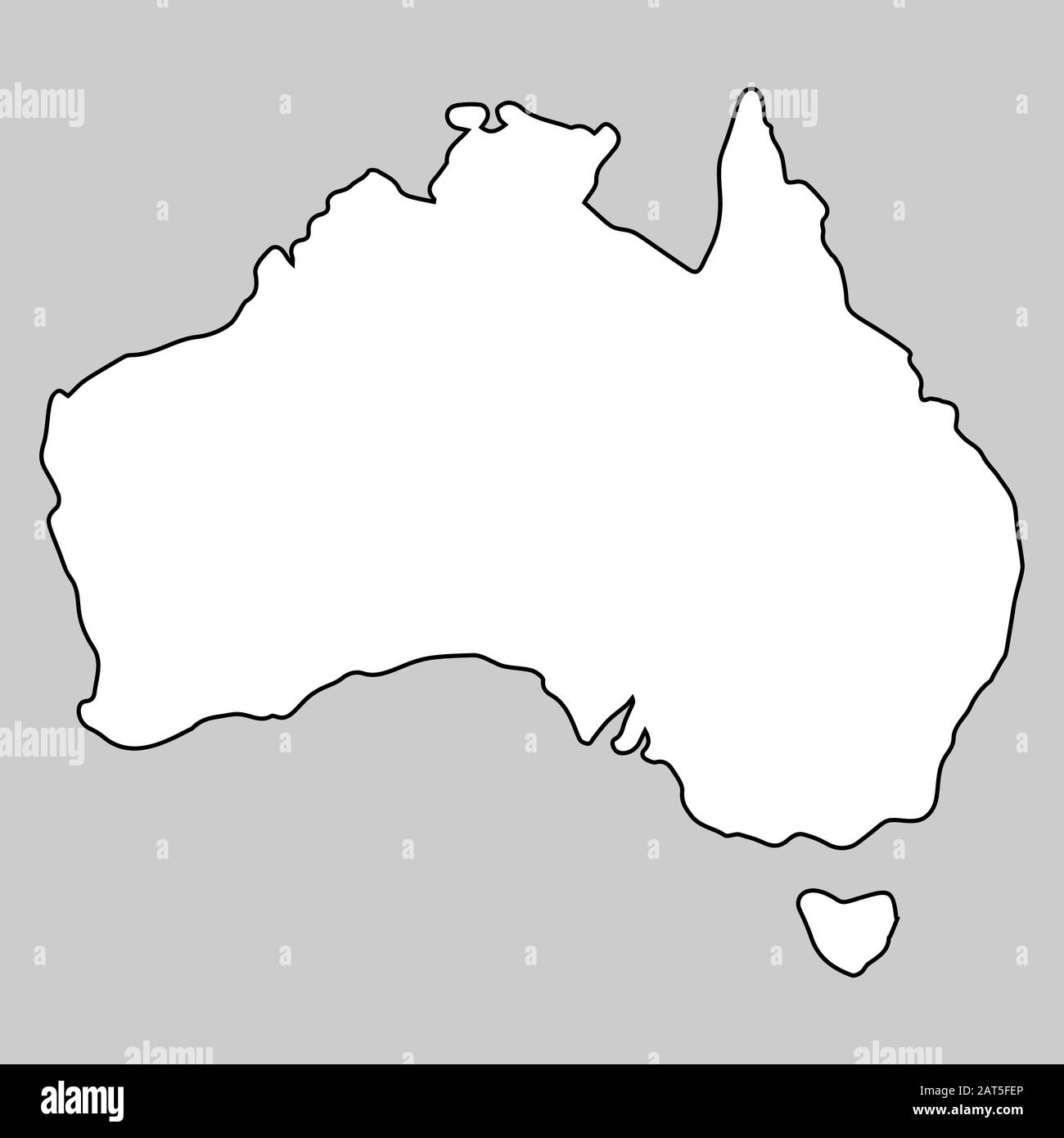 Australia map black outline vector Stock Vector Image & Art - Alamy