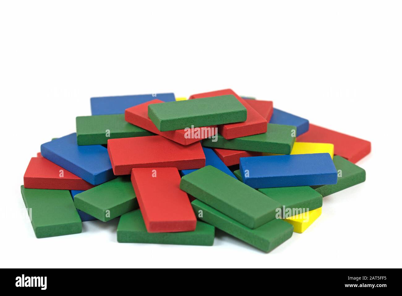 Colorful wooden building blocks against white background Stock Photo ...