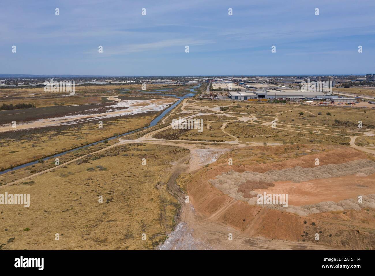 Aerial view of an industrial zone in the Port Adelaide area of South ...