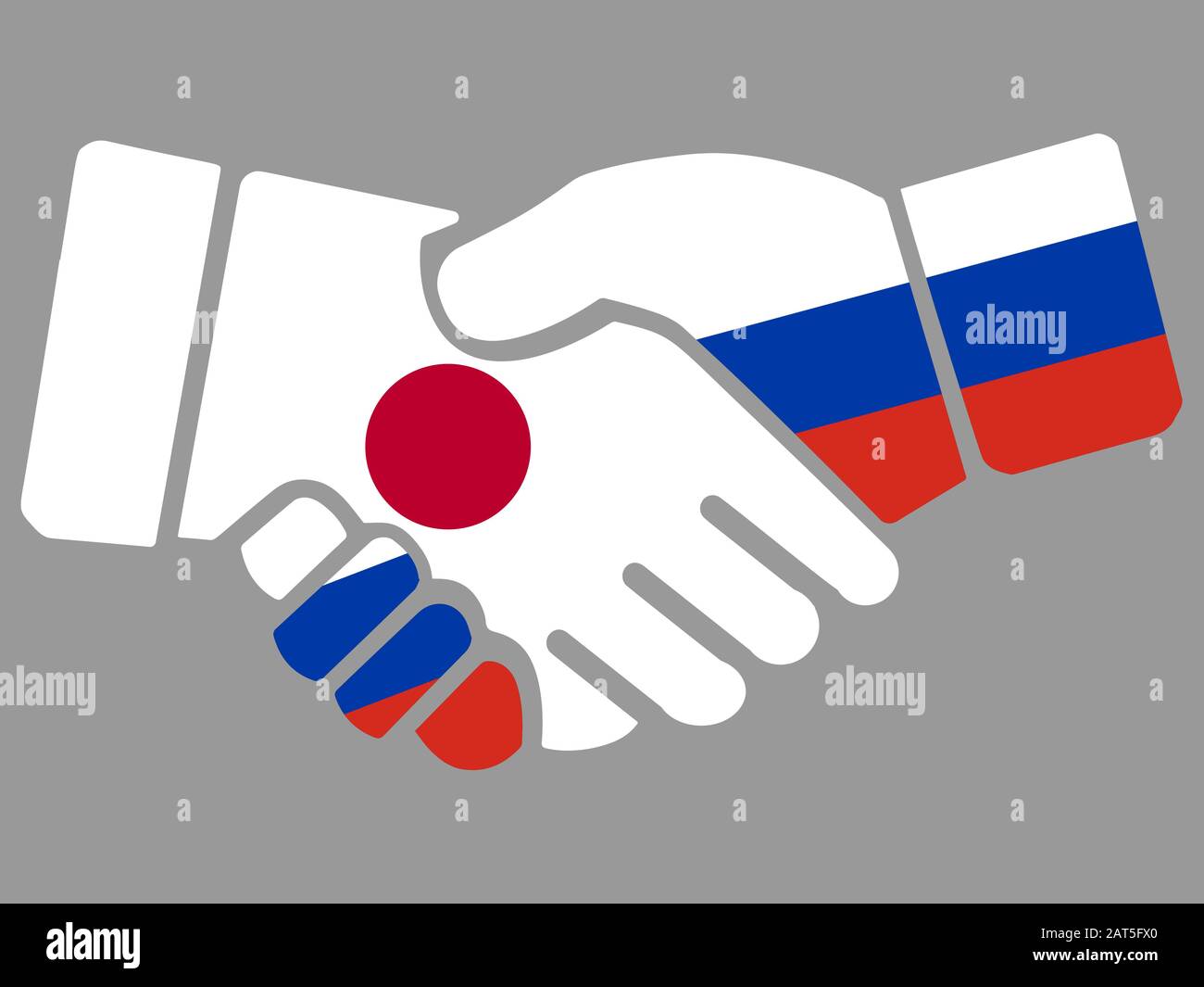 Russia and Japan flags Handshake vector Stock Vector Image & Art - Alamy