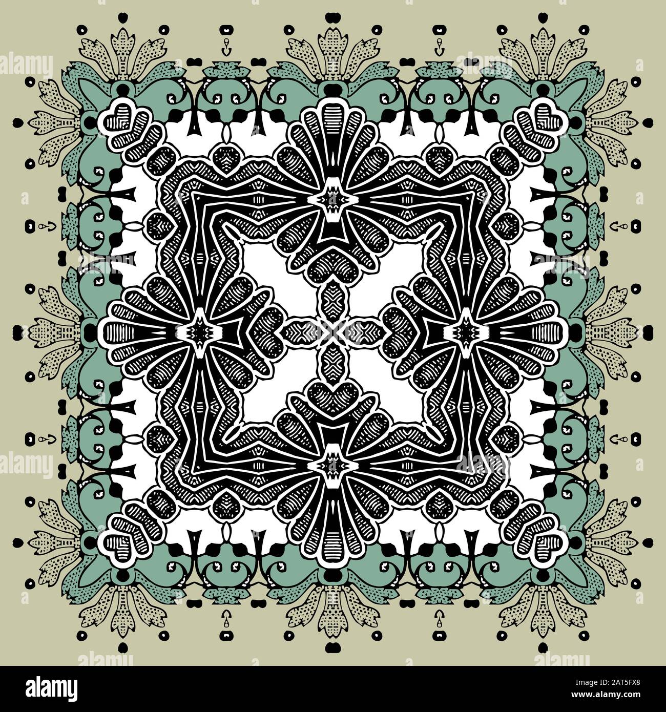 Vintage Abstract ornamental background. Round pattern. Vector ...