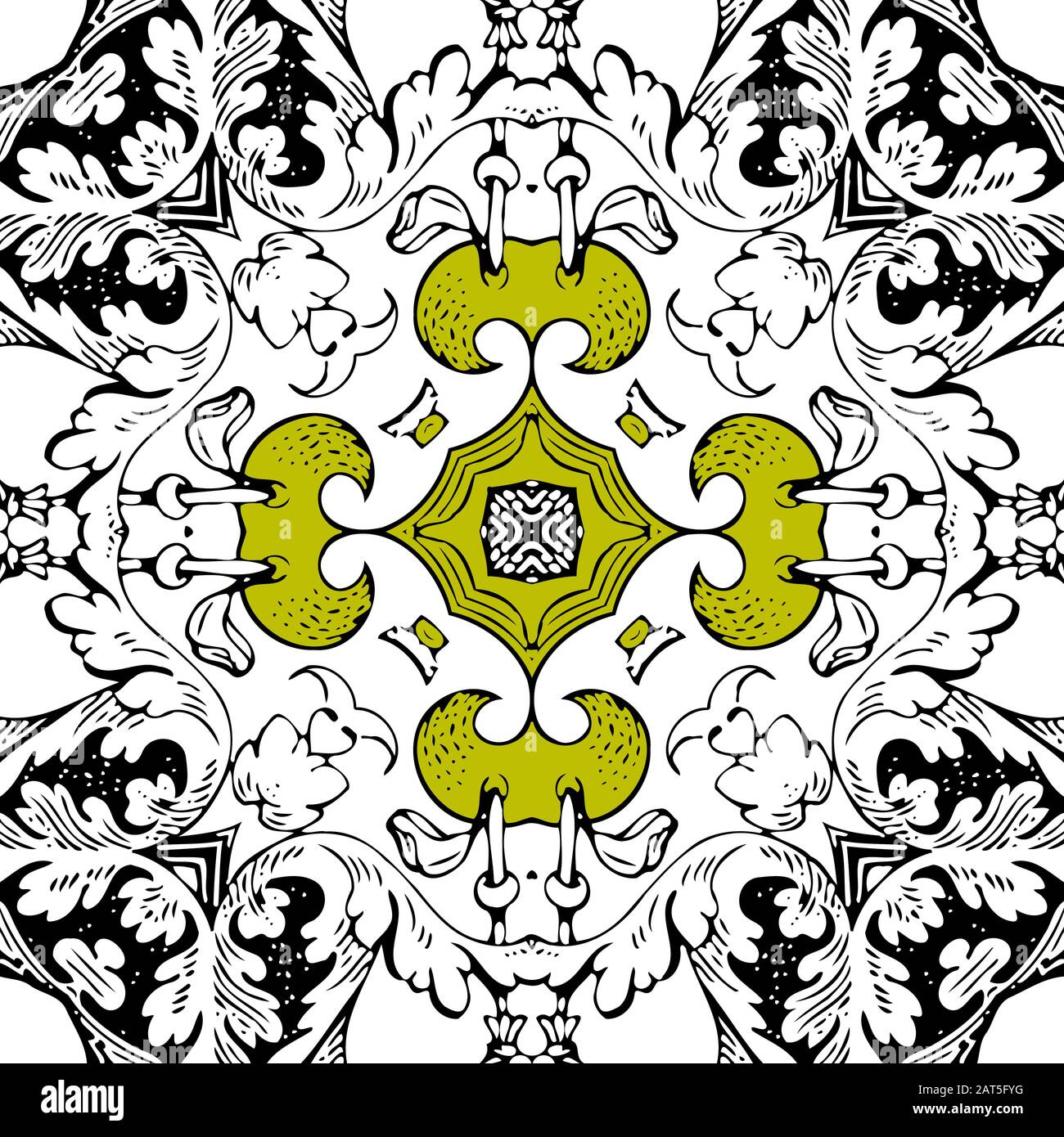 Vintage Abstract ornamental background. Round pattern. Vector ...