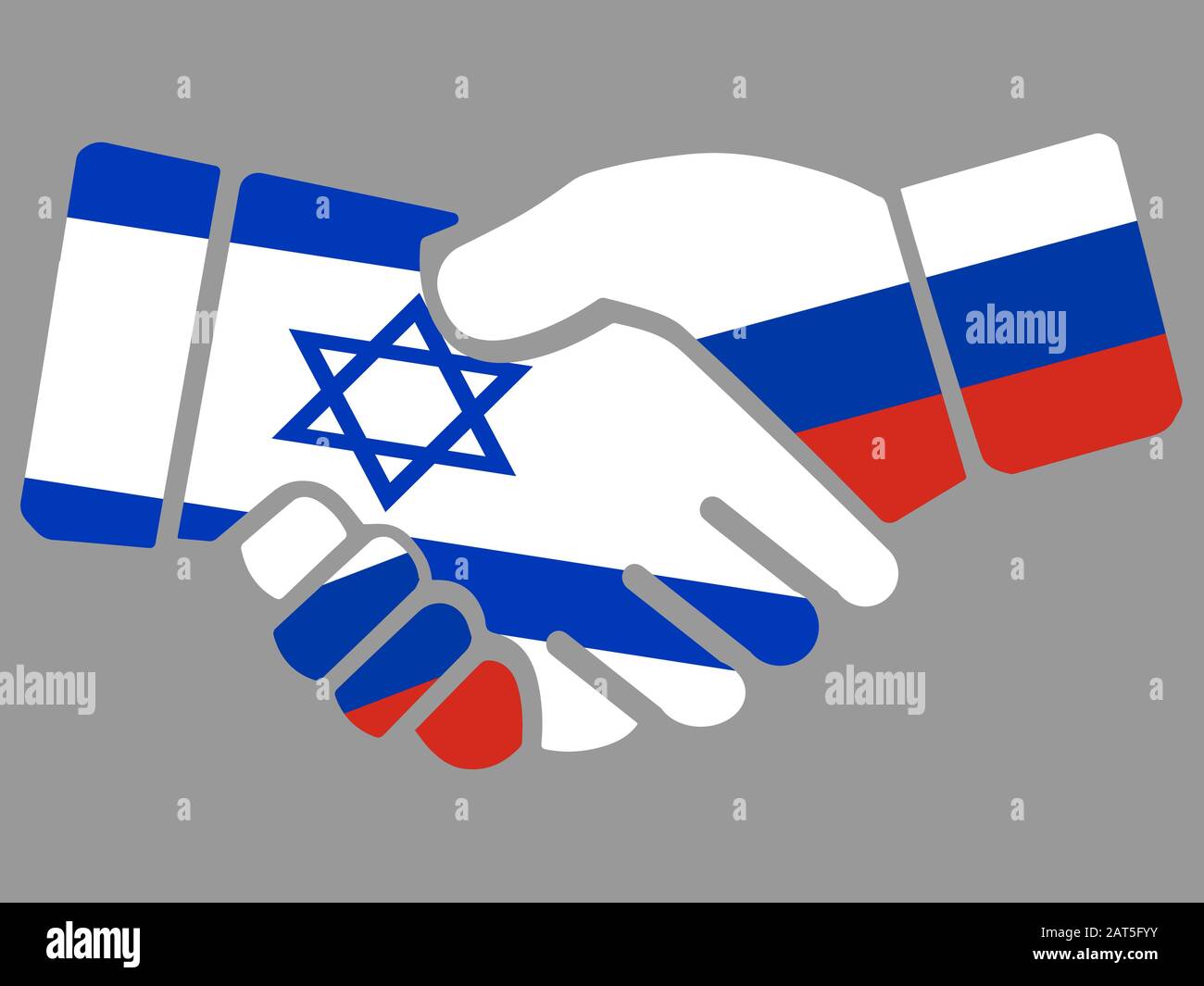 Russia and Israel flags Handshake vector Stock Vector Image & Art - Alamy