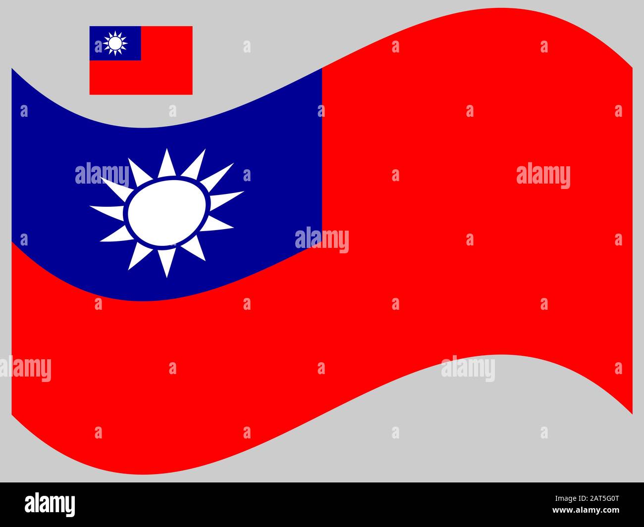 Taiwanese official flag Stock Vector Images - Alamy