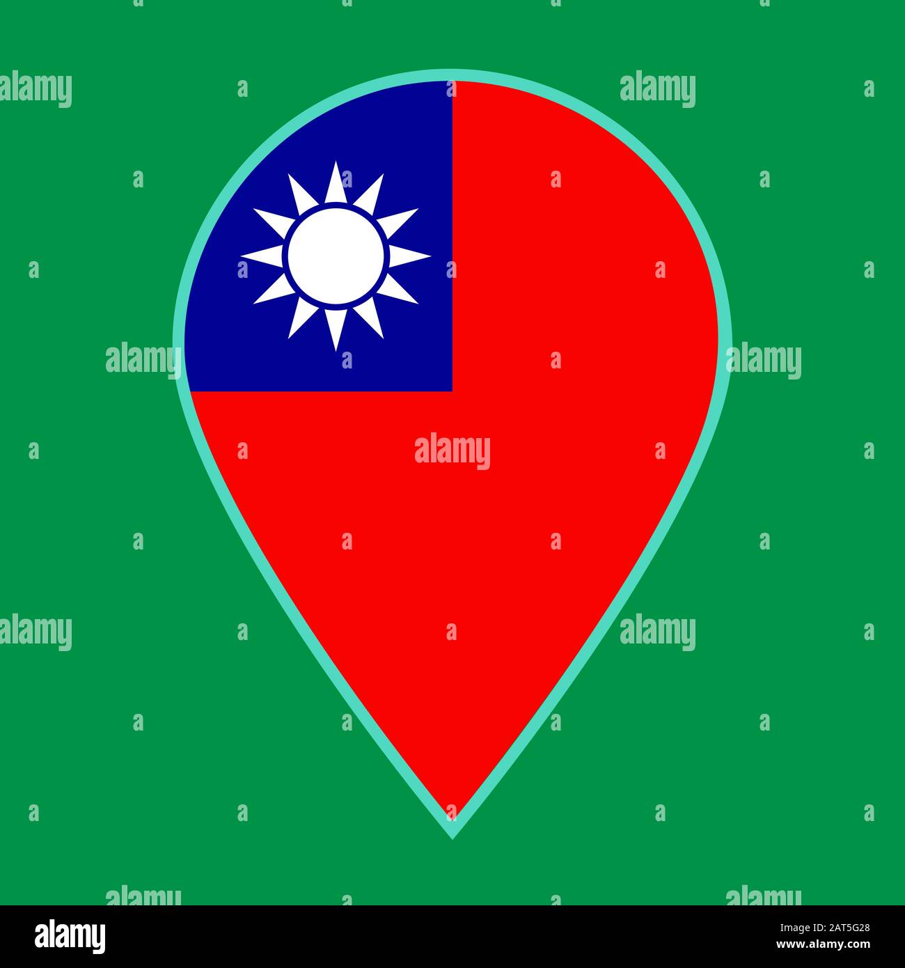 Taiwanese official flag Stock Vector Images - Alamy