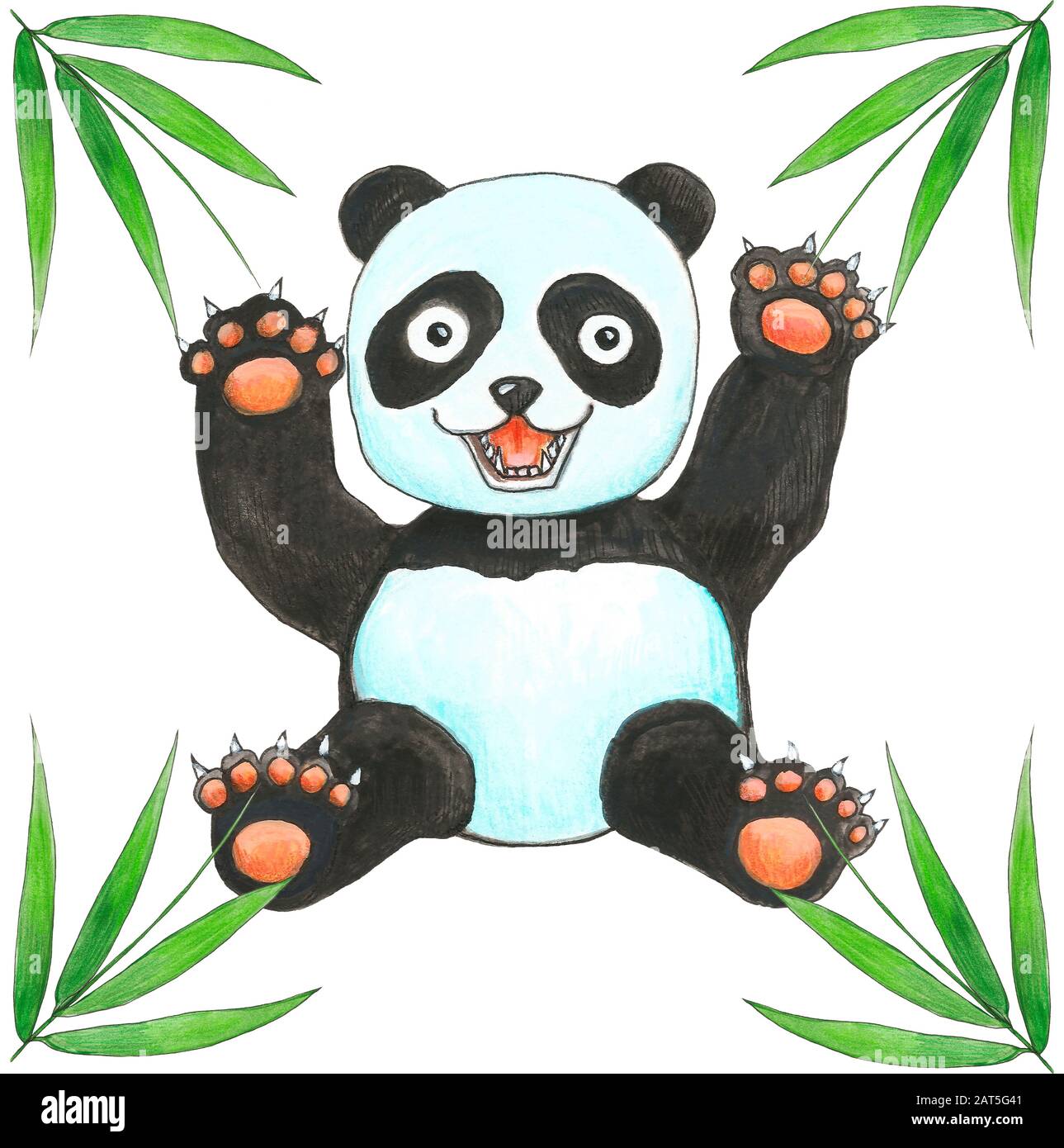 Happy Panda Drawing