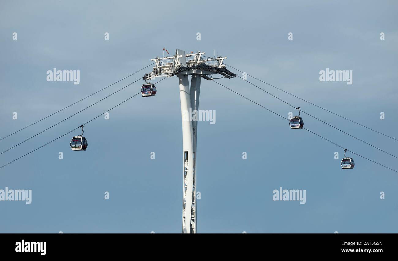 The Emirates cable car over The Thames, London, UK Stock Photo - Alamy