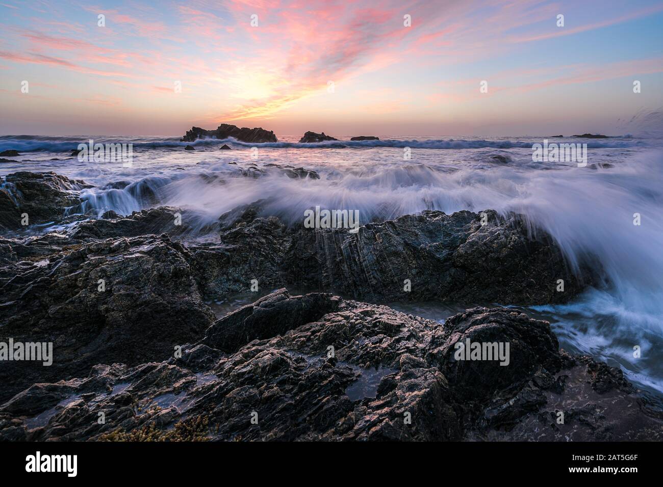Sunrise at Horse Head Rock, Bermagui, New South Wales, Australia Stock ...