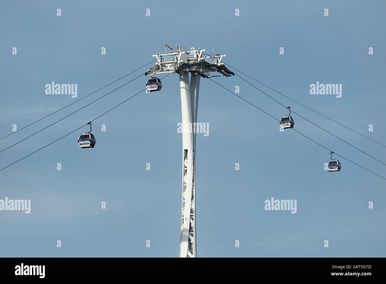 The Emirates cable car over The Thames, London, UK Stock Photo - Alamy