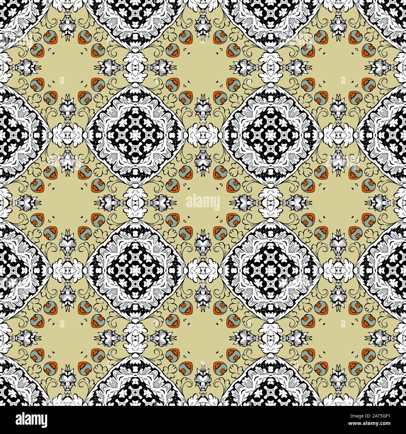 Vintage Abstract ornamental background. Round pattern. Vector ...
