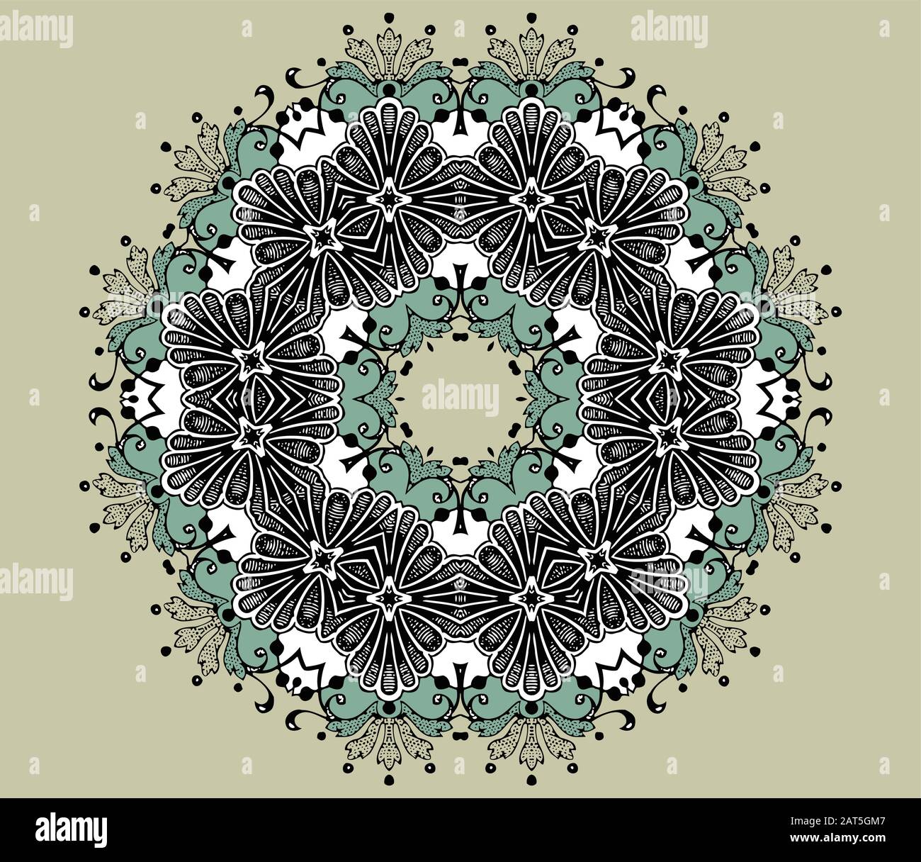 Vintage Abstract ornamental background. Round pattern. Vector ...