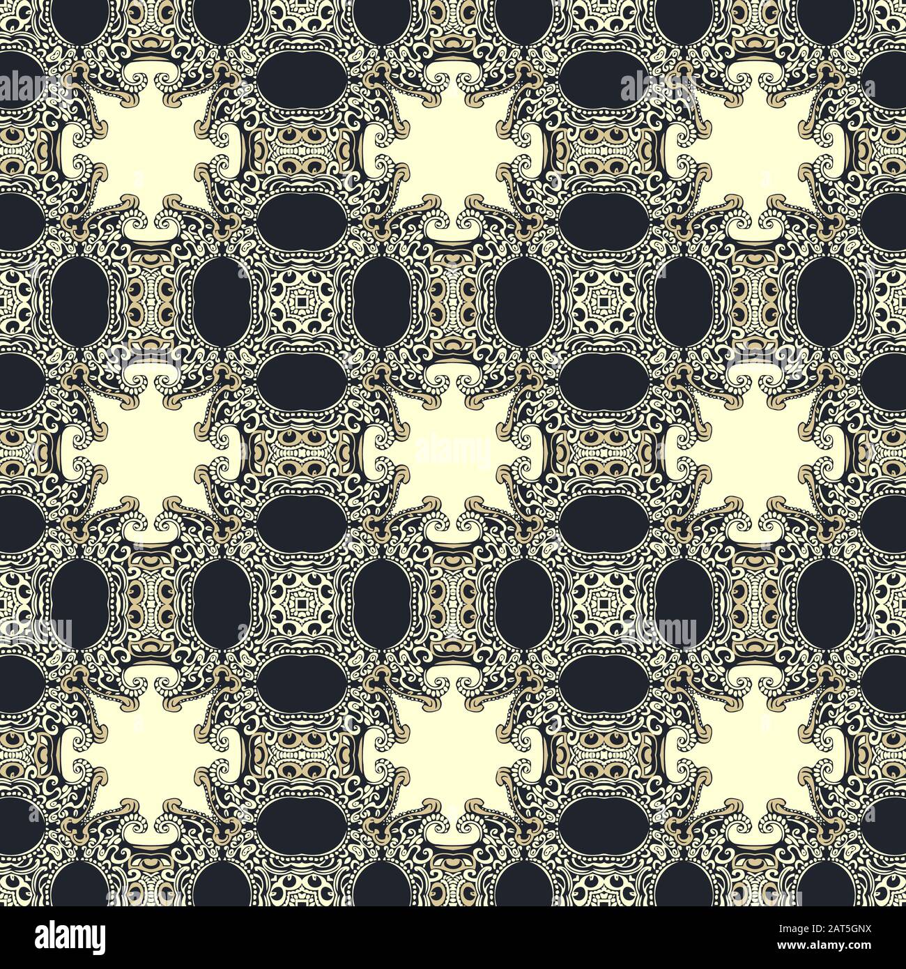 Vintage Abstract ornamental background. Round pattern. Vector ...