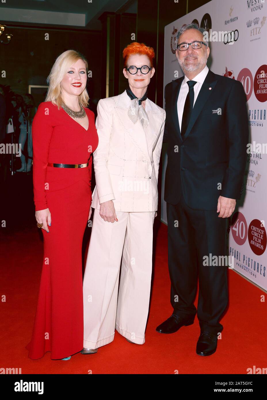 (left to right) Rich Cline, Sandy Powell and Anna Smith attending the ...
