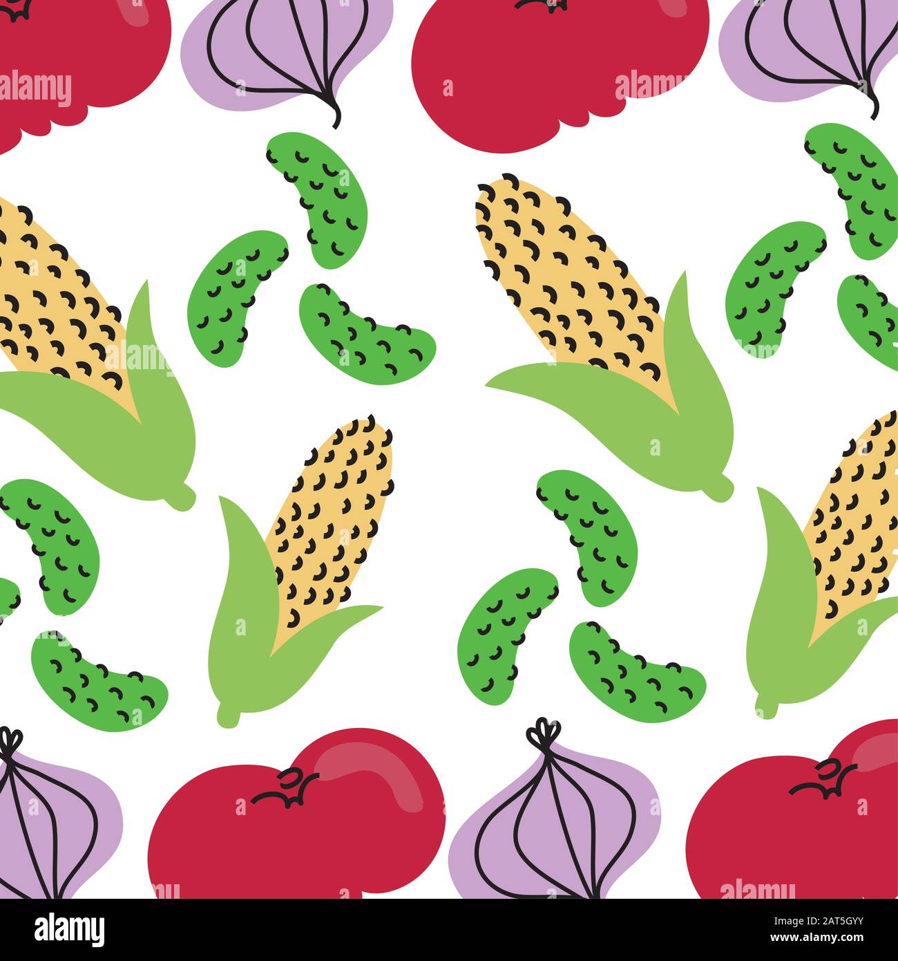 vegetables healthy food pattern background Stock Vector Image & Art - Alamy