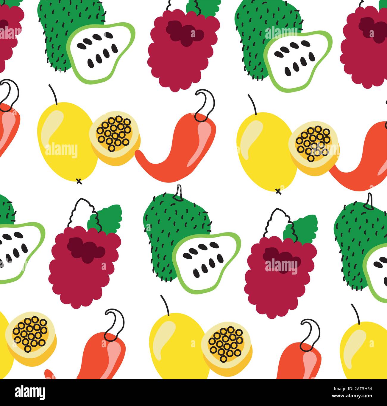 fruits and vegetables healthy food pattern Stock Vector Image & Art - Alamy
