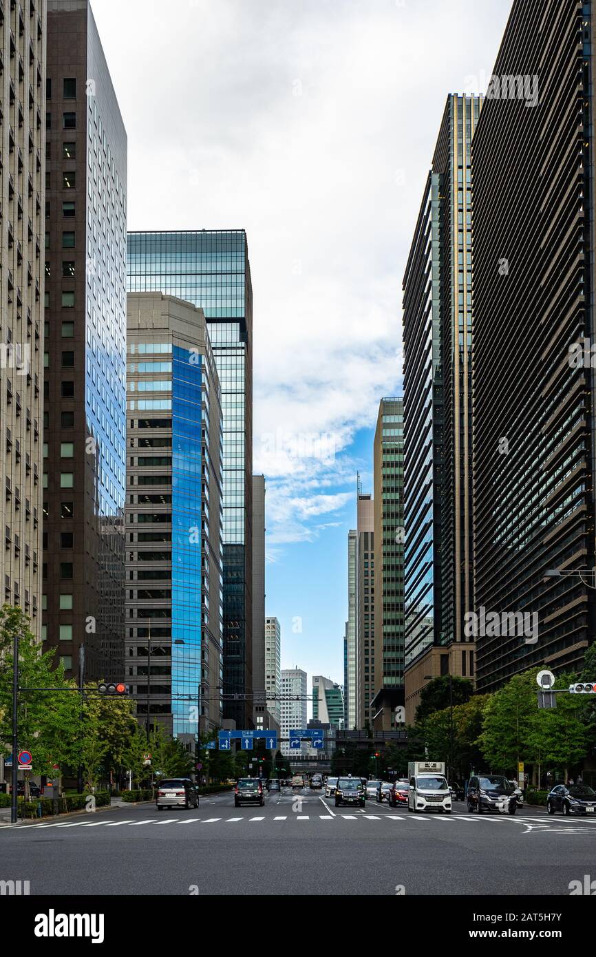Skyscrapers of downtown Tokyo near Tokyo Station. Tokyo, Japan, August ...