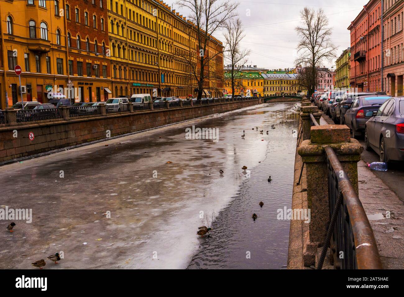 Winter view of the Griboedov Canal Stock Photo - Alamy