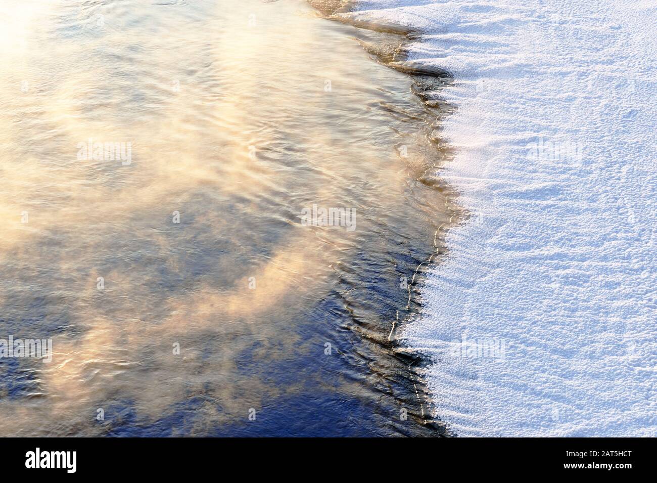 River water freezing on a very cold winter day Stock Photo - Alamy