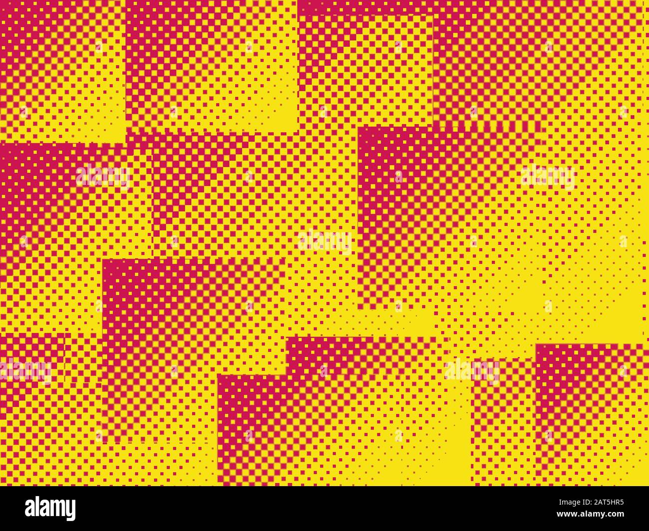 Abstract pop art background with texture of red squares of different ...