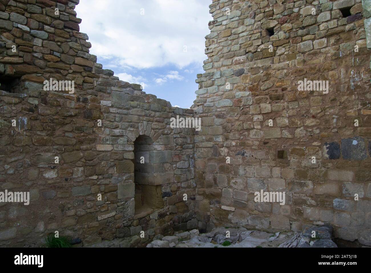 View of Las Plassas castle ruins Stock Photo - Alamy