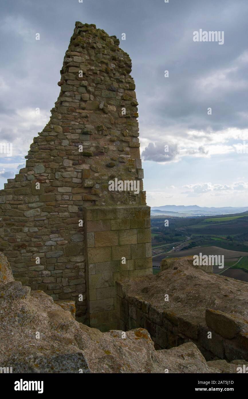 View of Las Plassas castle ruins Stock Photo - Alamy