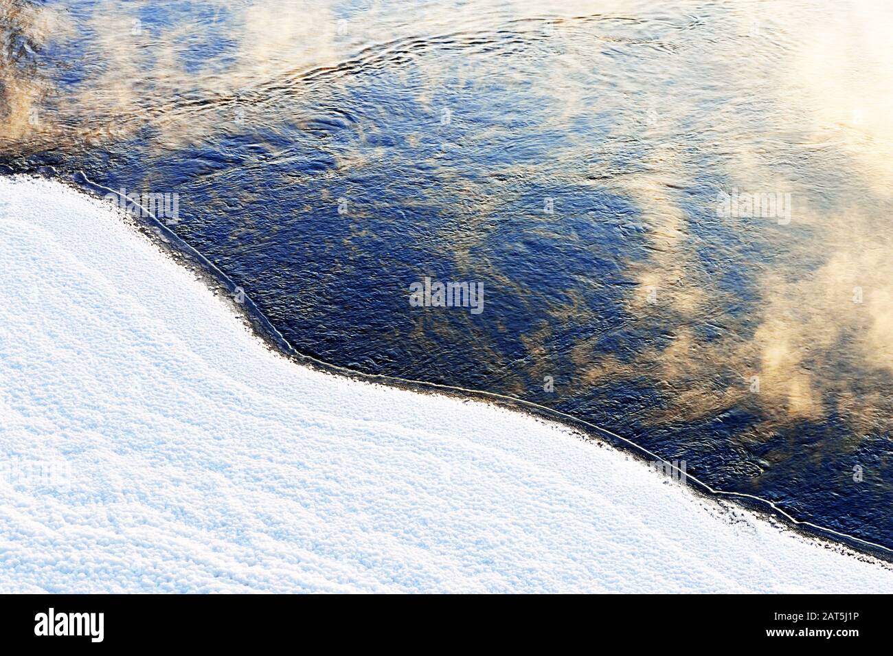 River water freezing on a very cold winter day Stock Photo - Alamy