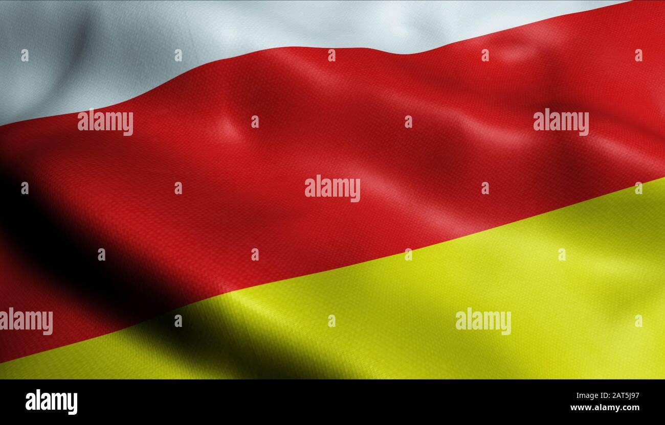 3D Illustration of a waving flag of Aipe (Colombia country Stock Photo ...