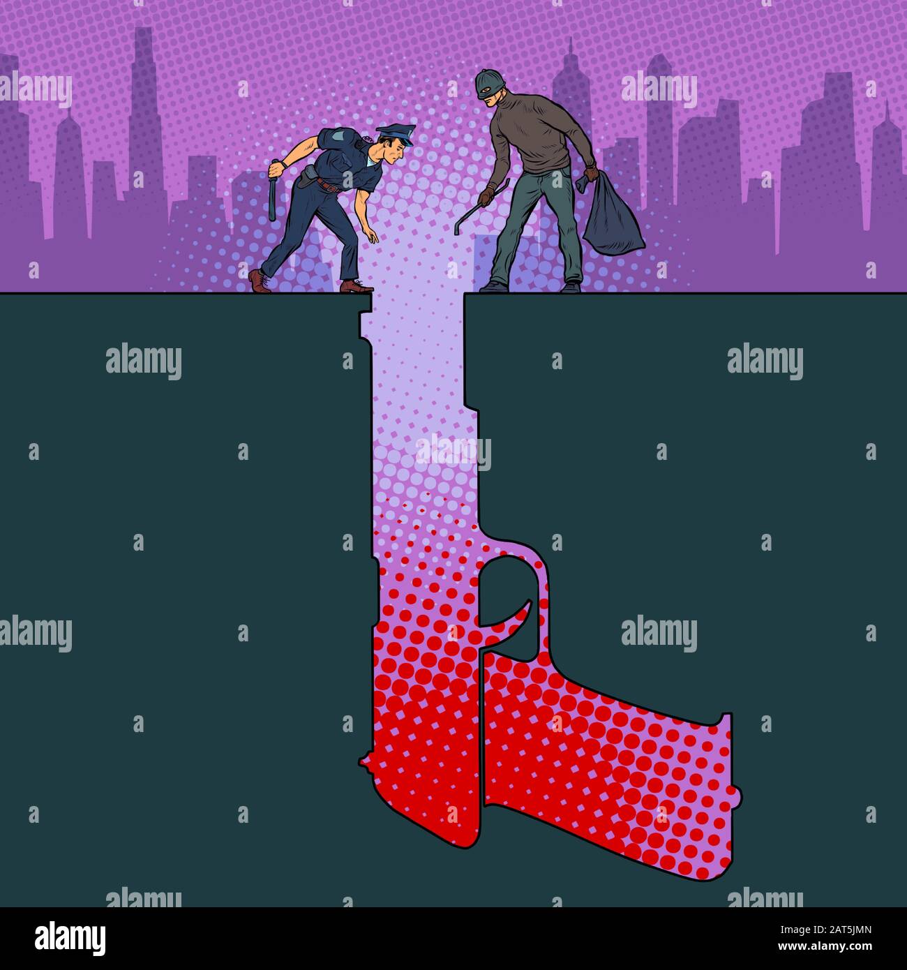 Handgun policeman Stock Vector Images - Alamy