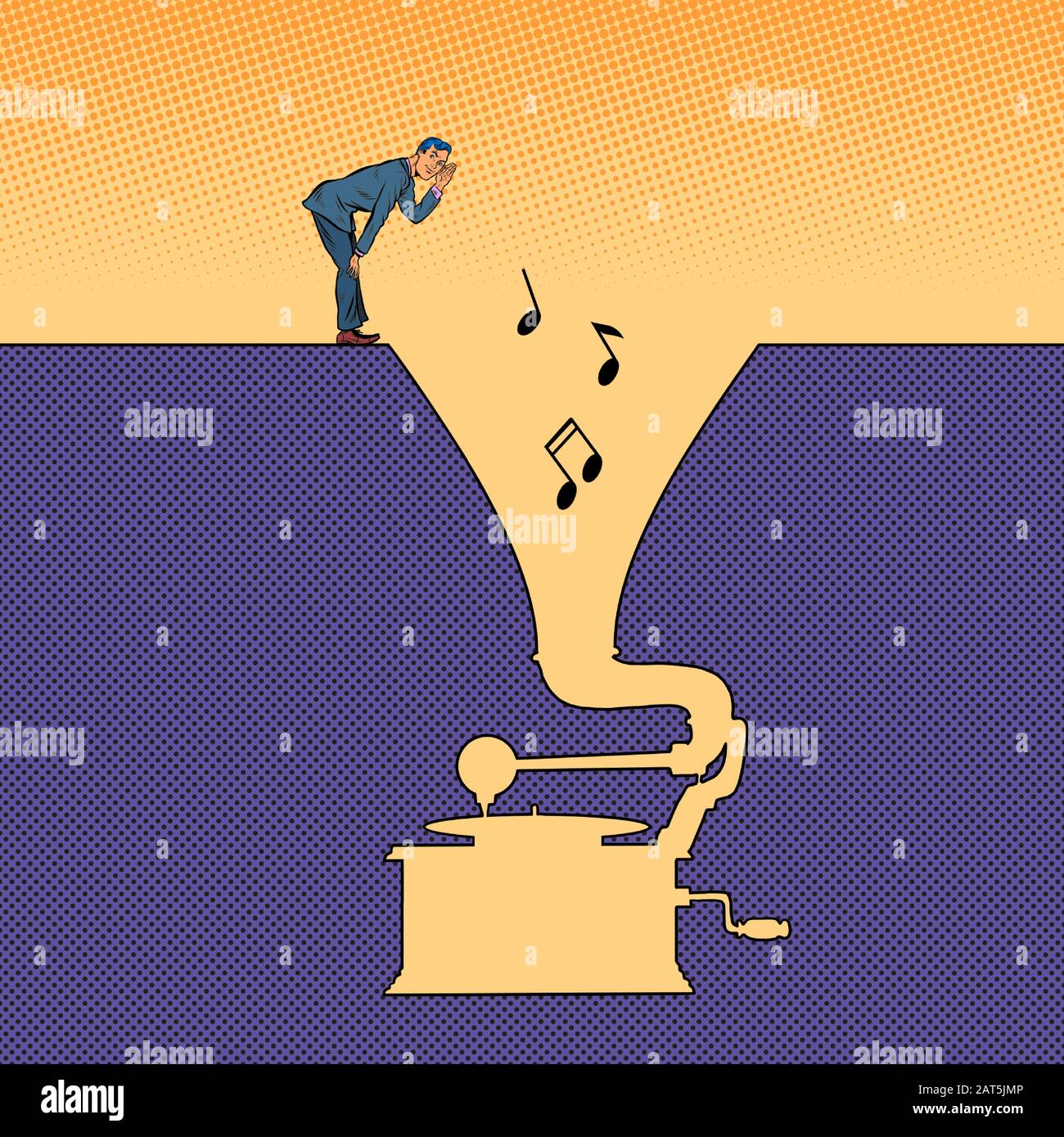 Elderly music Stock Vector Images - Alamy