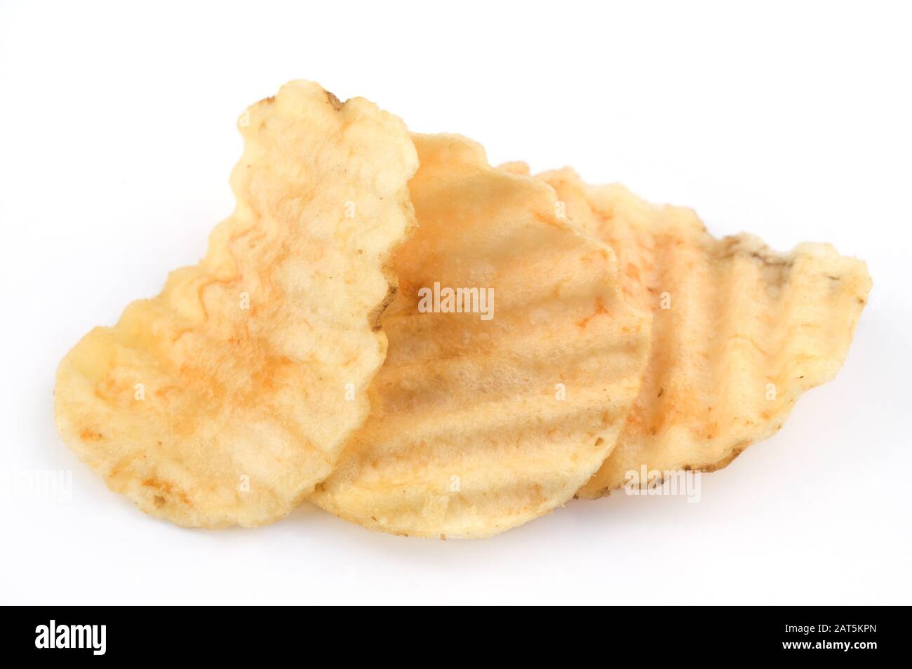Potato chips isolated on white Stock Photo - Alamy