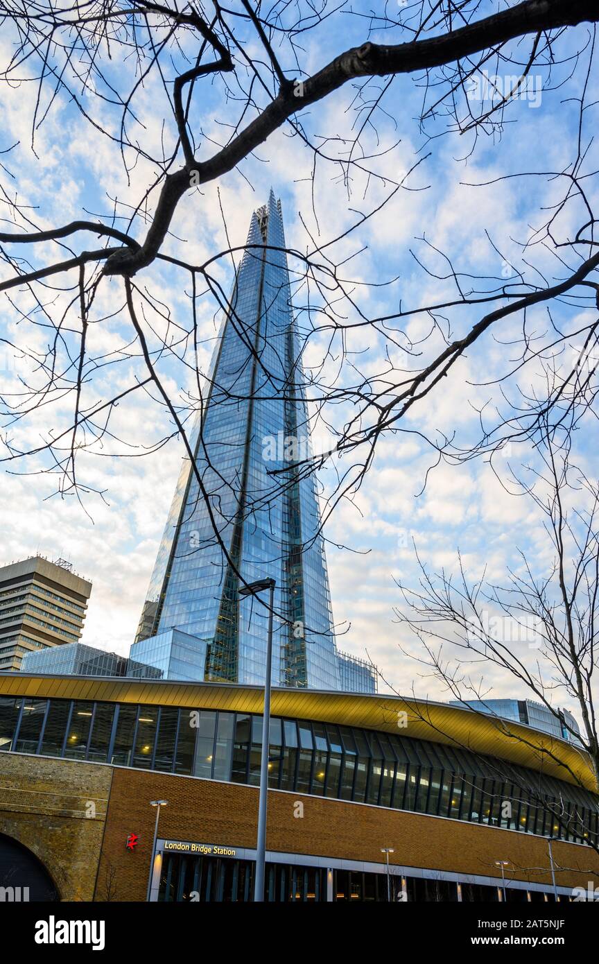 The Shard, London, UK. The Shard building and London Bridge station ...