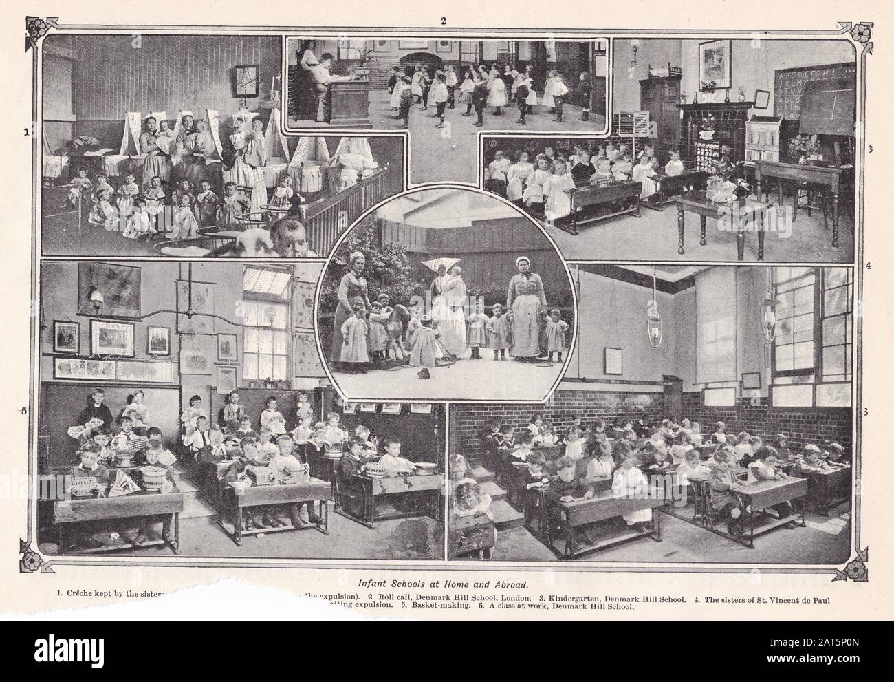 Vintage black and white photos of Infant Schools 1930s Stock Photo - Alamy