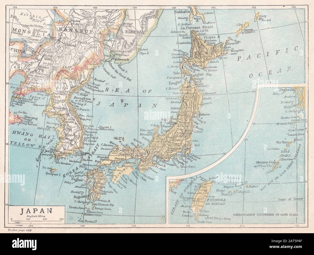 1900s map japan hi-res stock photography and images - Alamy