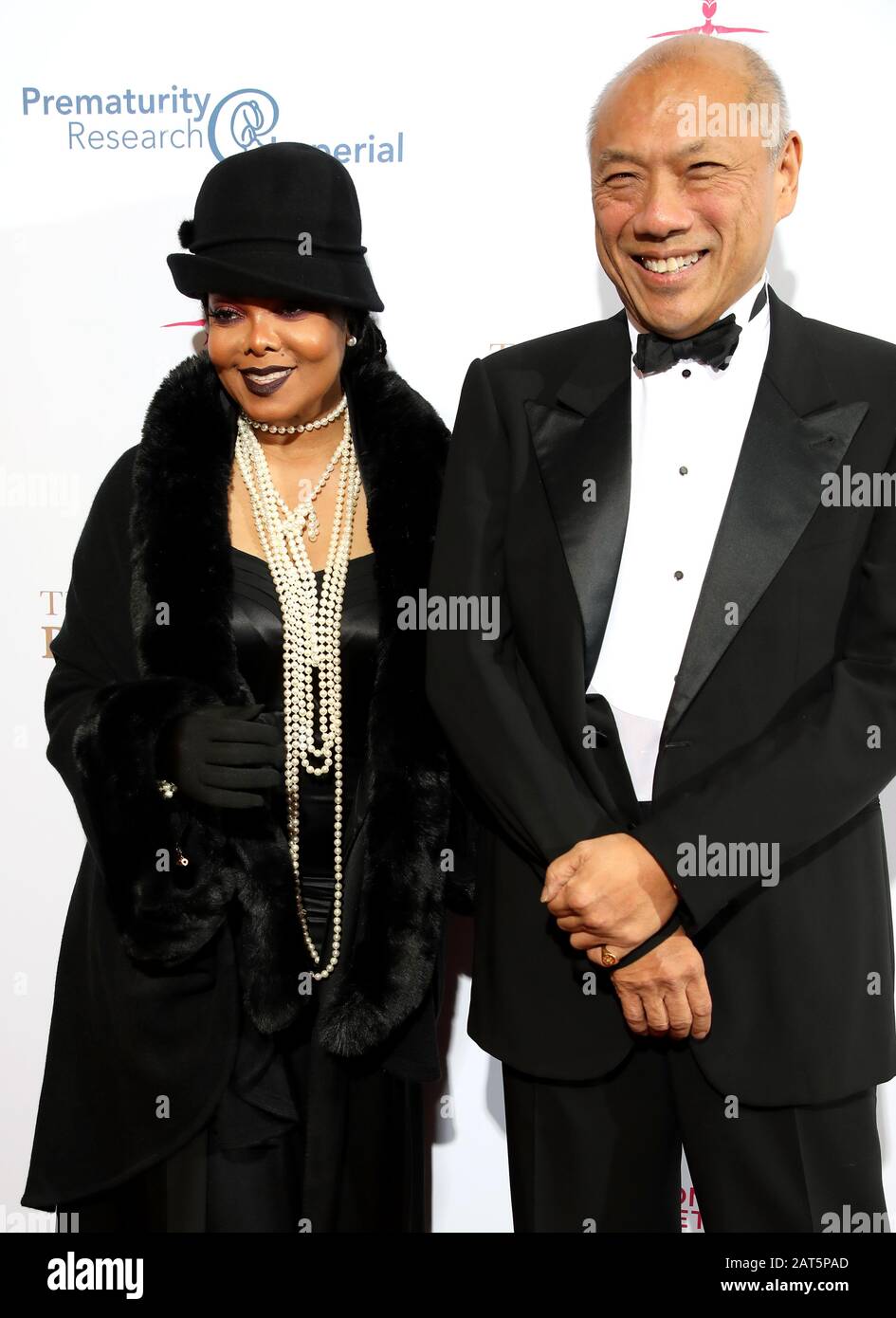 Janet Jackson (left) and Professor Tiong Ghee Teoh arrives at the ...