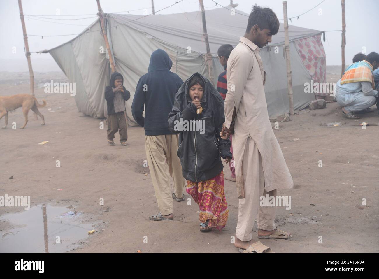Pakistani poor children playing near river Ravi ahead of International ...