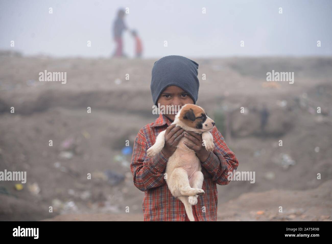Pakistani poor children playing near river Ravi ahead of International ...