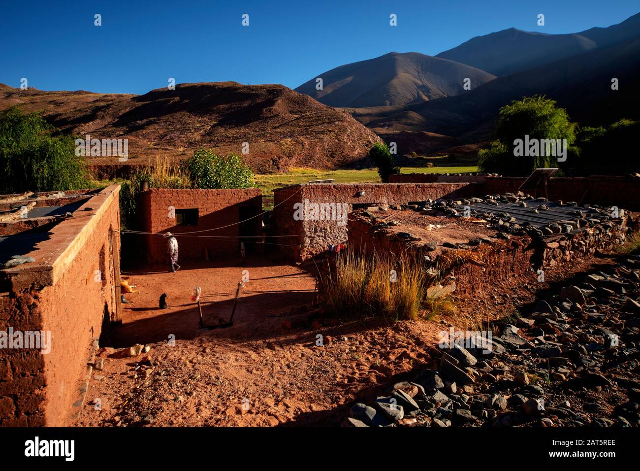 Typical andean house of the inhabitants of this remote part of the ...