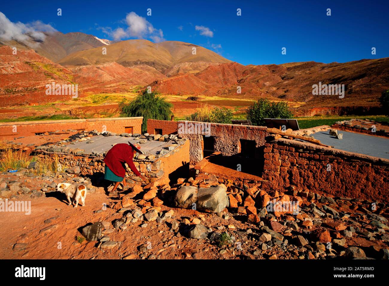 Typical andean house of the inhabitants of this remote part of the ...