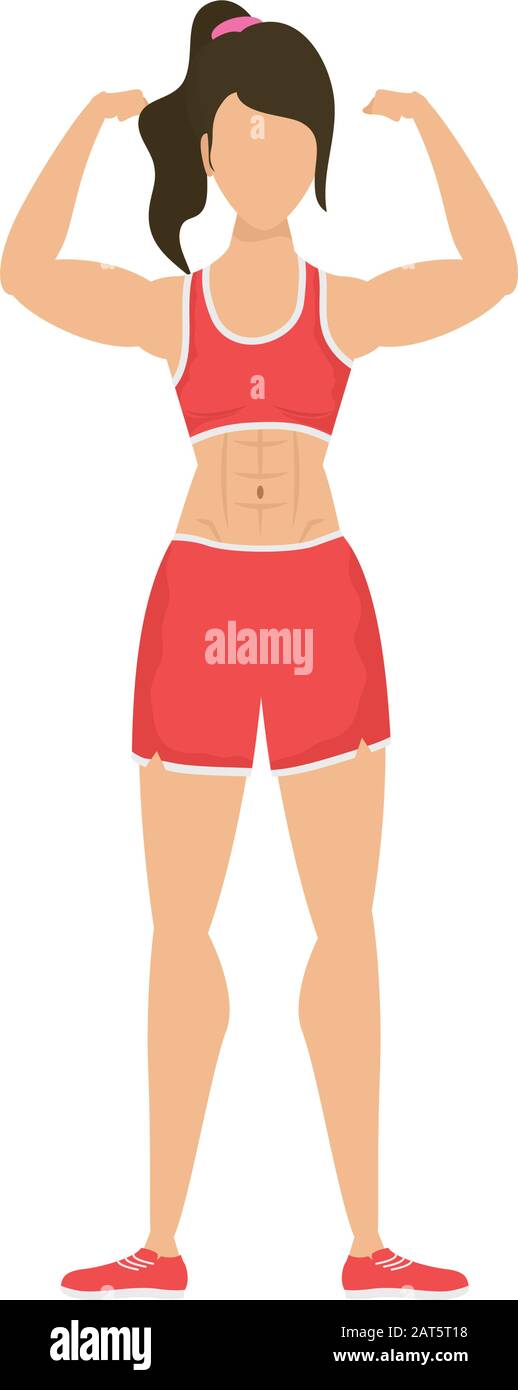 Woman, muscles and pose Stock Vector Images - Alamy