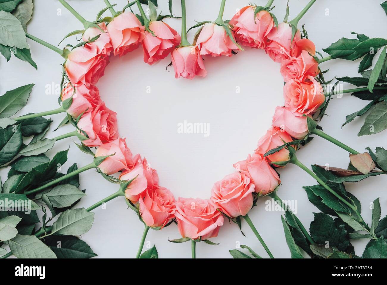 Pink Roses Heart Frame