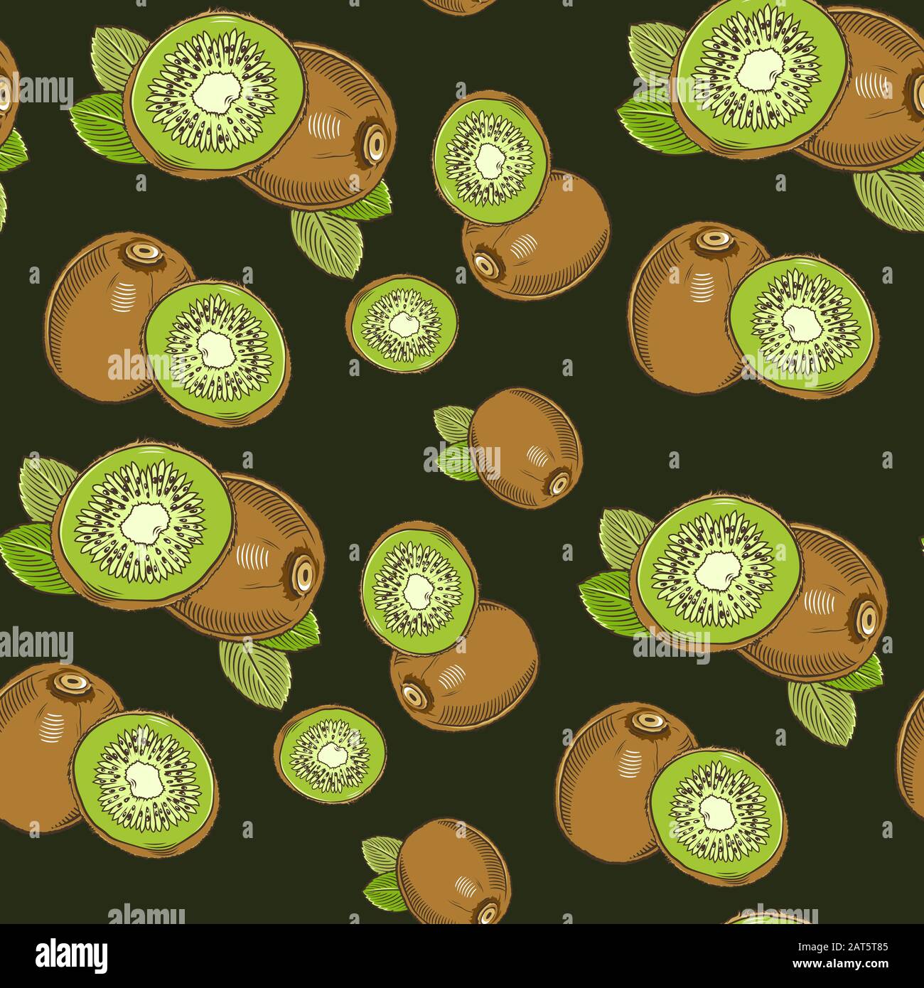 Seamless kiwi fruit background Stock Vector Images - Alamy